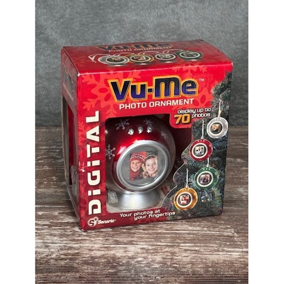 Vu-Me | Holiday | Vu Me Digital Photo Ornament Display Up To 7 Photos ...